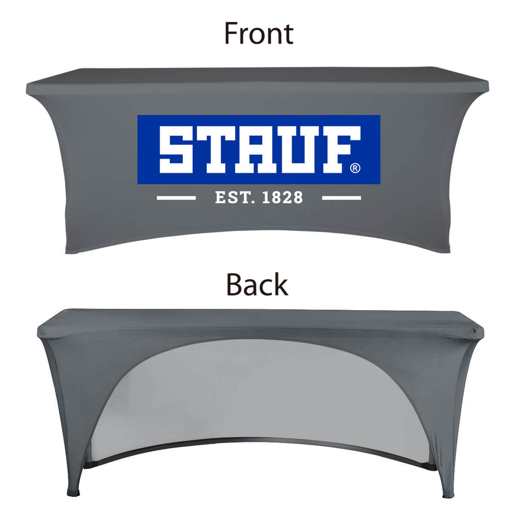 6-ft. Stretch Table Covers | 3 Sided, Open Back